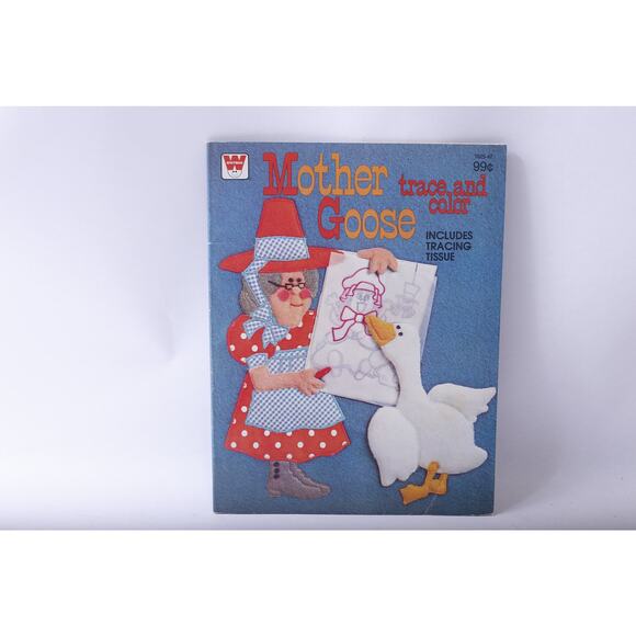Jewelry | Uncolored Mother Goose Trace And Color Book 198 Whitman ...